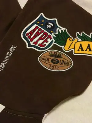 AAPE BY *A BATHING APE Varsity-patch Zip-up Hoodie