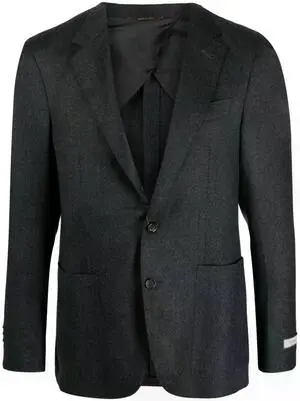Canali Single-breasted Wool Blazer - Grey