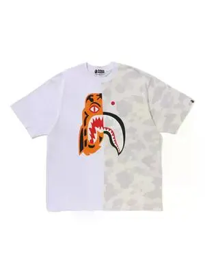 A BATHING APE City Camo Tiger Shark T-shirt - White