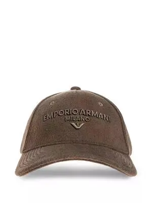 Emporio Armani Embroidered Baseball Cap - Brown