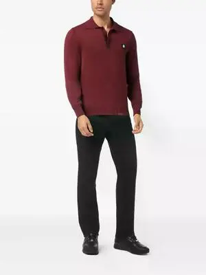 BILLIONAIRE Long-sleeved Logo Polo Shirt