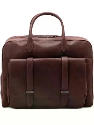 ORTIGNI Jones Chevrette Leather Holdall - Red
