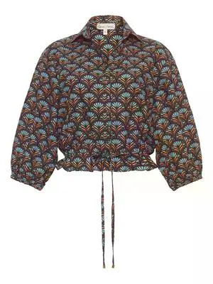 Cara Cara Hutton Shell-print Blouse
