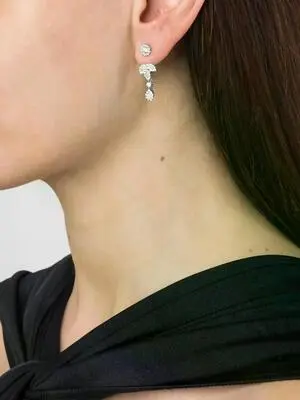 Yeprem 18kt White Gold Diamond Drop Earrings