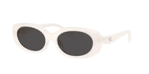 COACH Oval Frame Sunglasses - Grey Solid