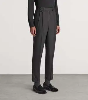 Dunhill Cashmere Double Pleated Trousers