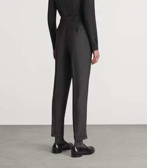 Dunhill Cashmere Double Pleated Trousers