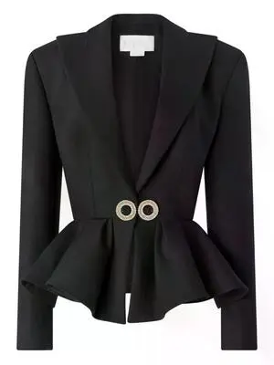 GENNY Crystal-embellished Peplum Jacket
