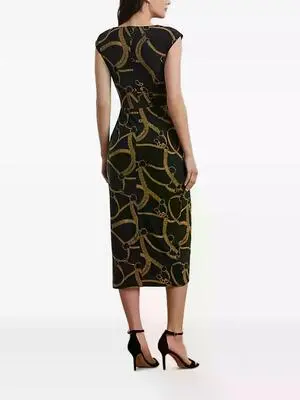 Ralph Lauren Belt-pattern Midi Dress
