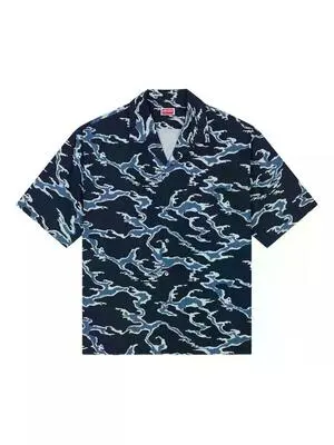 Kenzo Wave-print Short-sleeve Shirt