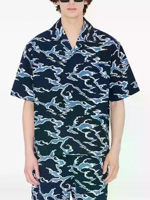 Kenzo Wave-print Short-sleeve Shirt