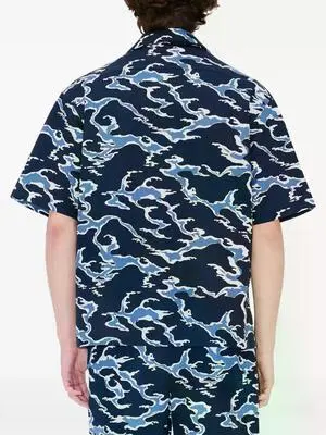 Kenzo Wave-print Short-sleeve Shirt