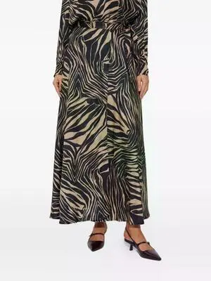 Munthe Zebra-print Wrap Skirt