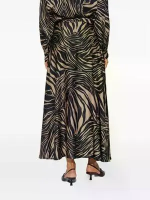 Munthe Zebra-print Wrap Skirt