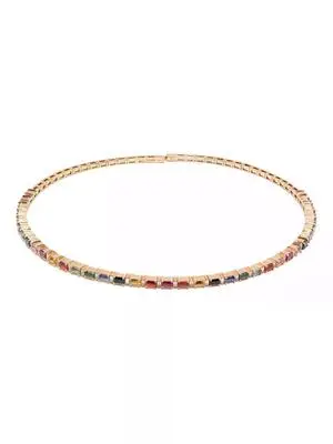 SUZANNE KALAN 18k Gold Rainbow Sapphire Choker - Yellow