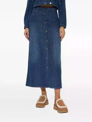 Munthe Livono Pinstripe Midi Skirt
