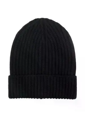 Dolce & Gabbana Ribbed Beanie - Black