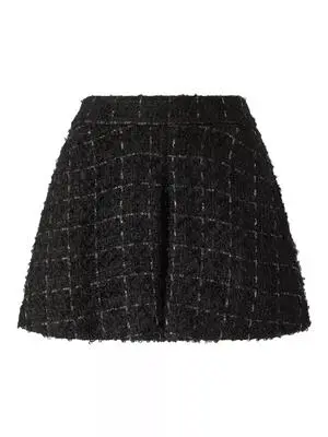 GENNY Pleated Tweed Shorts