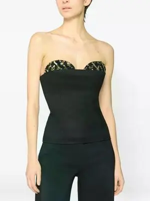 GENNY Embellished Strapless Top