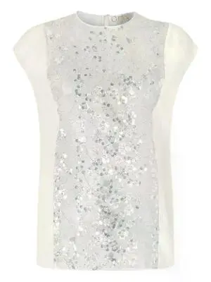 GENNY Sequin-embellished Sleeveless Top