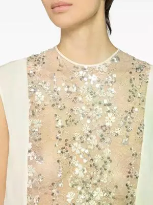 GENNY Sequin-embellished Sleeveless Top