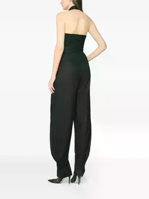 GENNY Halter-neck Pleated Jumpsuit