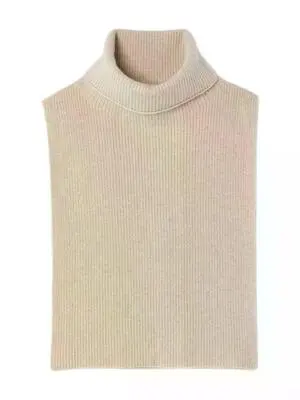 Eric Bompard Turtleneck Bib Scarf - Neutrals