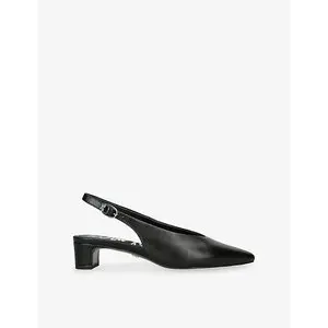 Sam Edelman Leather Slingback Courts - Black