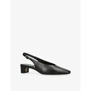 Sam Edelman Leather Slingback Courts - Black