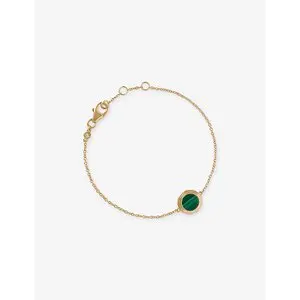 Astley Clarke Stilla Malachite Locket Bracelet - Yellow Gold Vermeil