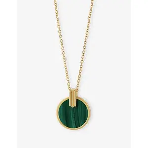 Astley Clarke Stilla Malachite Pendant Necklace - Yellow Gold Vermeil