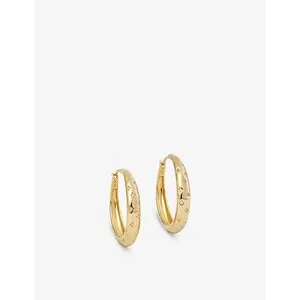 Astley Clarke Maxi Tiny Star Hoop Earrings - Yellow Gold Vermeil