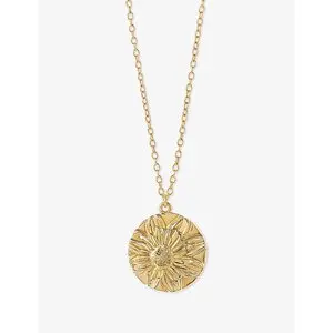 Astley Clarke Terra Dahlia Pendant Necklace - Yellow Gold Vermeil