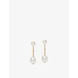 Astley Clarke 18ct And Freshwater-pearl Drop Earrings - Yellow Gold Vermeil