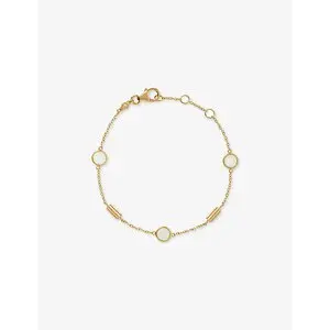 Astley Clarke Stilla Mother-of-pearl Station Bracelet - Yellow Gold Vermeil