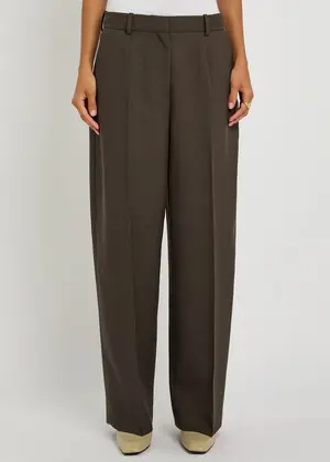 TOTEME Wide-leg Wool-blend Trousers