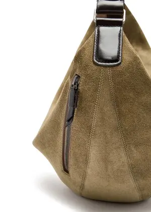 LEMAIRE Quiver Clip Suede Shoulder Bag