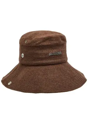Jacquemus Le Bob De Nimes Wool Bucket Hat - Dark Brown