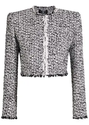 BALMAIN Fringed Tweed Jacket