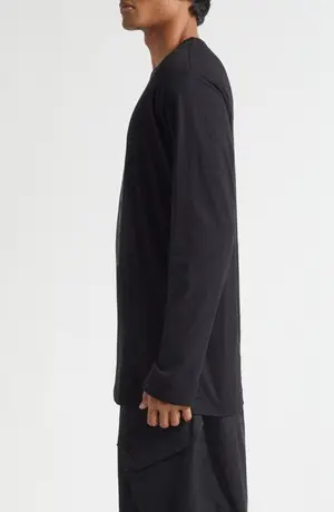 Yohji Yamamoto Basic Long Sleeve Graphic T-shirt