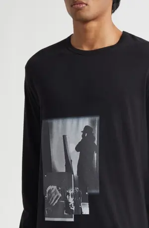 Yohji Yamamoto Basic Long Sleeve Graphic T-shirt