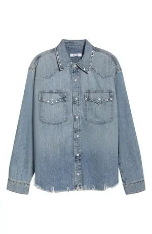 RE/DONE Distressed Denim Western Shirt