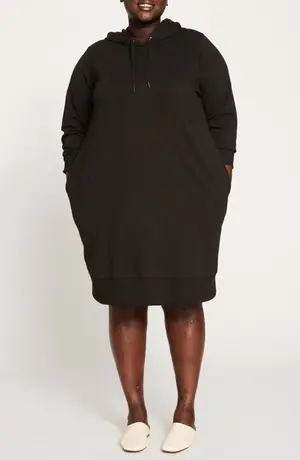 Universal Standard Long Sleeve Hooded Sweatshirt Dress