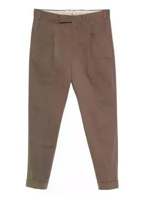 PT TORINO Pleated Cuffed Trousers - Neutrals