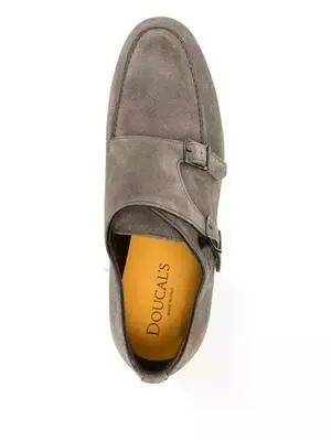 DOUCAL'S Double-buckle Suede Loafers