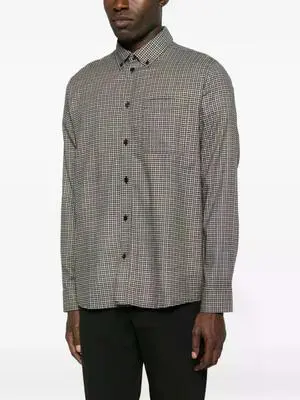 LES DEUX Gingham-check Pocket Shirt