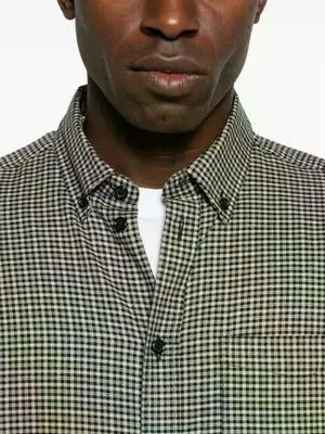 LES DEUX Gingham-check Pocket Shirt