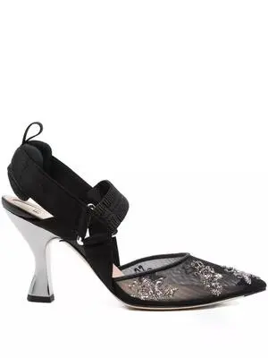 Fendi Colibrì Embellished Slingback Pumps