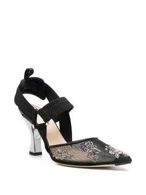 Fendi Colibrì Embellished Slingback Pumps