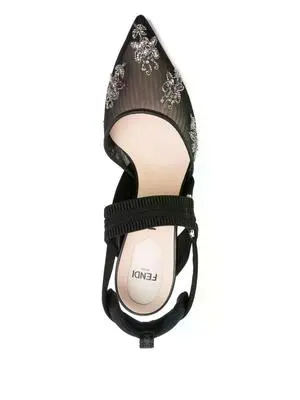 Fendi Colibrì Embellished Slingback Pumps